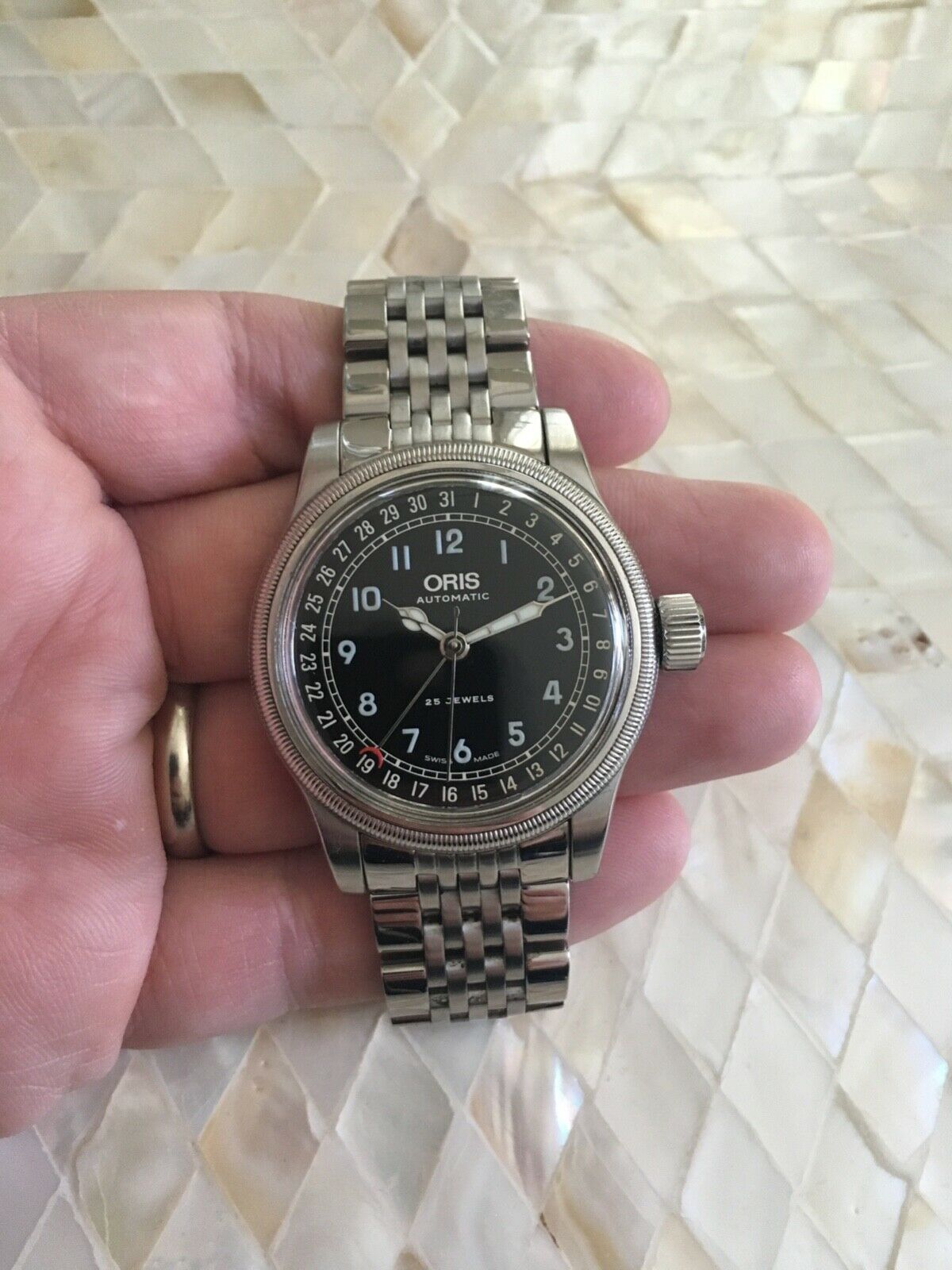 Oris Big Crown Original Pointer Date 7543 Swiss Watch **Box & Papers ...