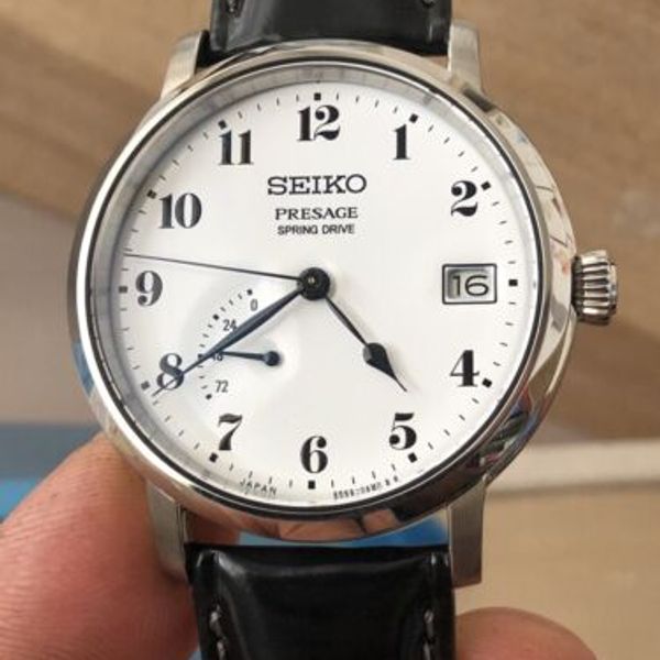 SEIKO PRESAGE SNR037J1 SPRING DRIVE ENAMEL DIAL LIKE NEW | WatchCharts ...