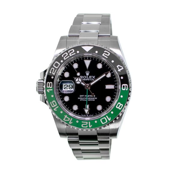 Rolex GMT-Master II "Sprite" 40mm NOS Steel Black & Green Bezel 126720 ...