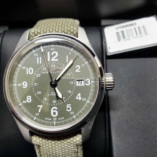 Hamilton Khaki Field Green Men's Watch - H70595963 | WatchCharts ...