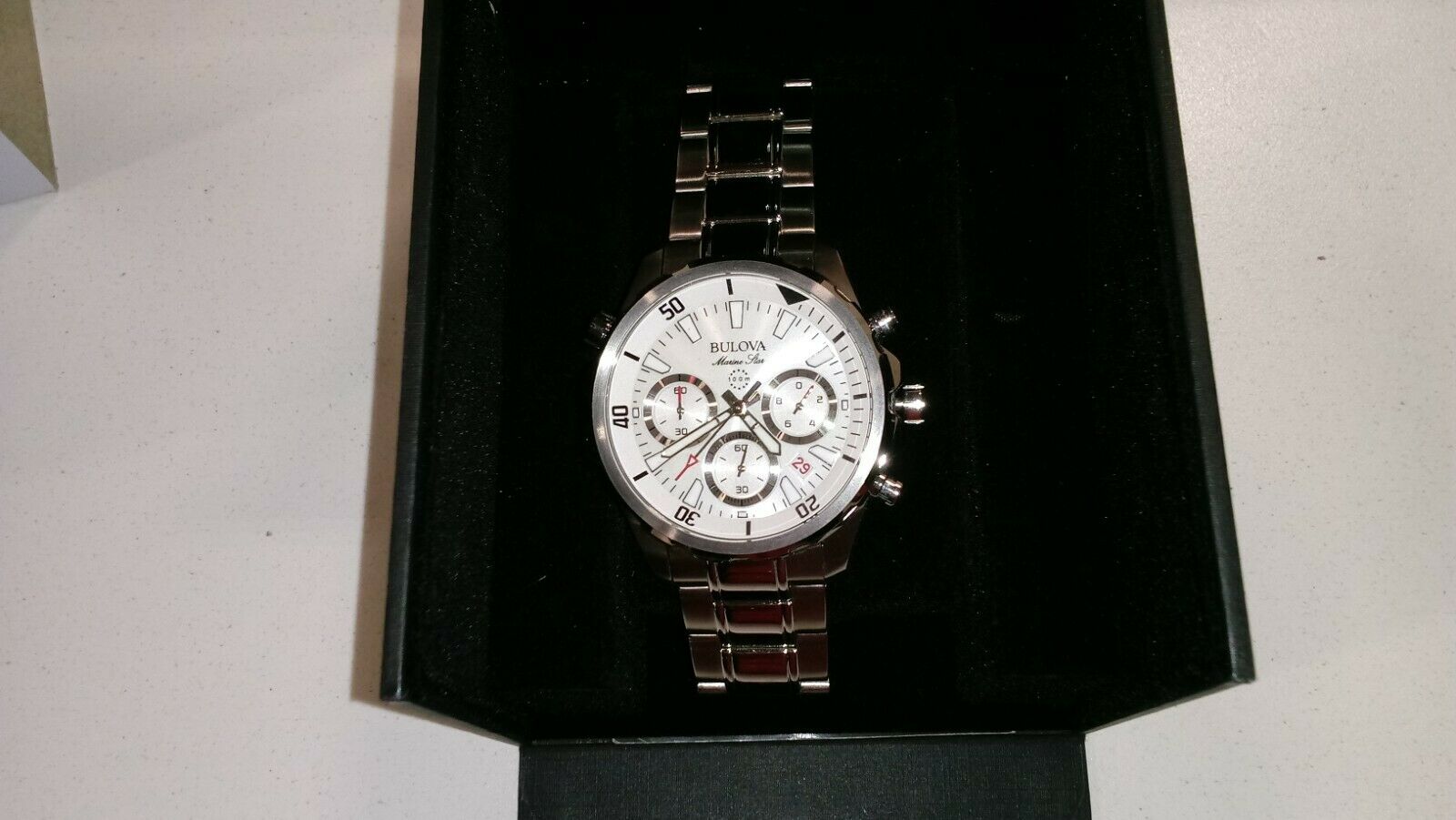 Bulova Men's Marine Star Chronograph Stainless Steel Watch 96B255 ...