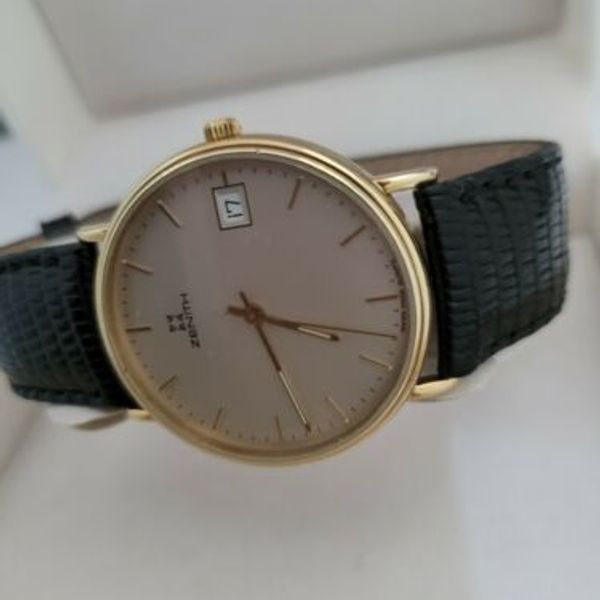 VINTAGE ZENITH 9ct SOLID GOLD GENT’S WRISTWATCH Quartz Boxed | WatchCharts