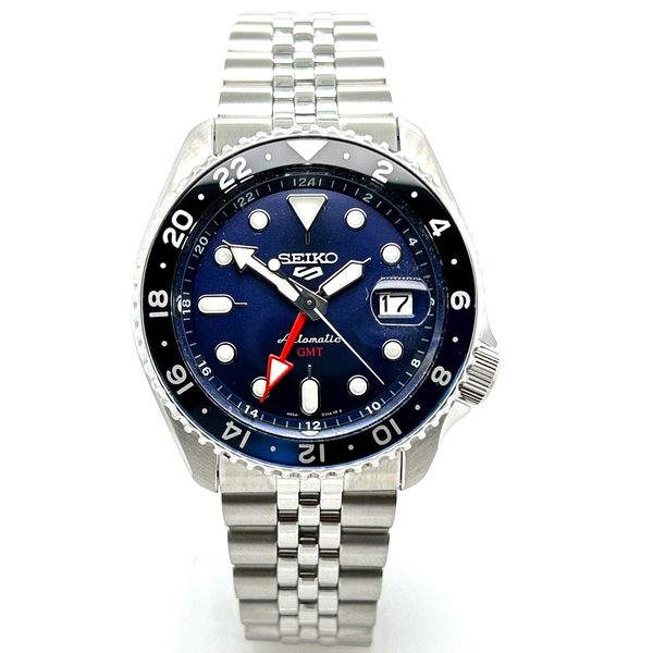 SEIKO 5 Sports GMT Automatic SSK003K-1 WR bis 100m Edelstahl Fullset ...