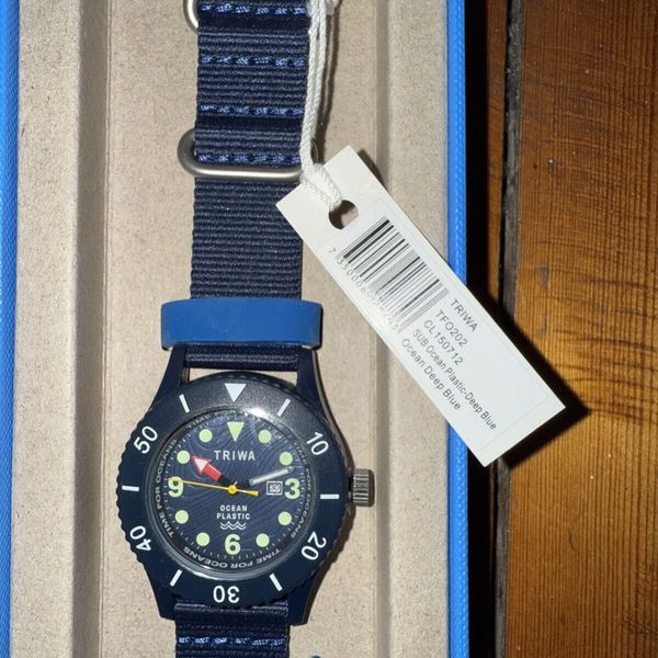 Ocean Plastic Watch Sub Ocean Deep Blue Recycled Plastic | WatchCharts ...