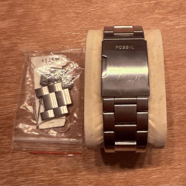 Fossil JR1444 Men's Watch Silver White 50mm Mint With Tags ...