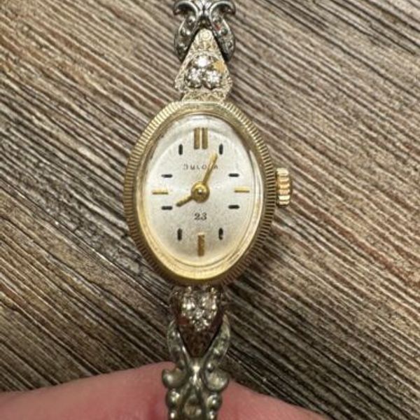 Bulova 23 Ladies Vintage Gold And Diamond Dainty Watch | WatchCharts ...