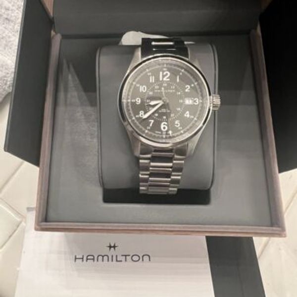Hamilton Khaki Field Automatic H-10 Watch 40MM Green Dial H70595163 ...