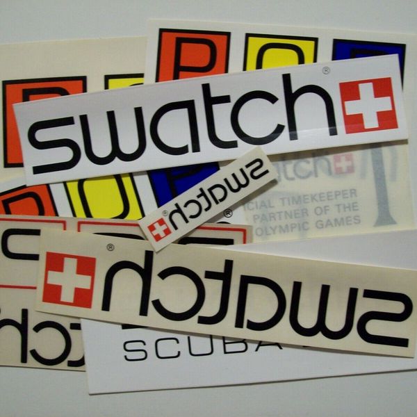 LOT of 10 - SWATCH WATCH STICKERS - ASSORTED | WatchCharts Marketplace