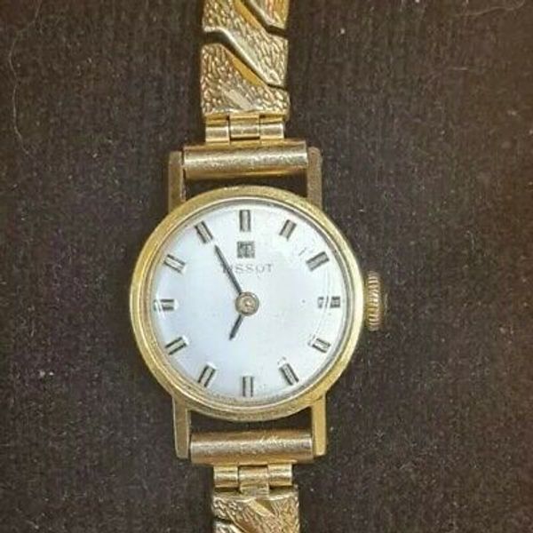Vintage Tissot Ladies Watch - Montal Rolled Gold Elasticated Strap ...