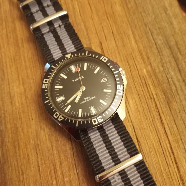 Vintage 1980 Timex Red Dot Skin Diver Men's Watch PRISTINE SERVICED ...
