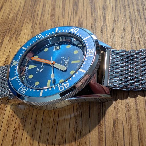 Squale 1521 Swiss Auto Dive Watch - Blue, 42mm. Beautiful Condition ...