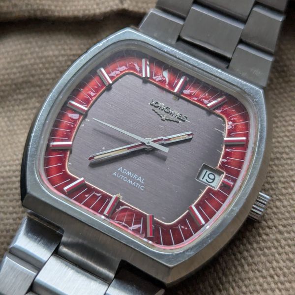 Vintage 1970s Longines Admiral Automatic Watch, Hi-Beat Calibre 6651 ...