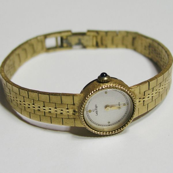 Vintage Lady Elgin Classic wrist watch Ladies Quartz Watch Gold Tone ...