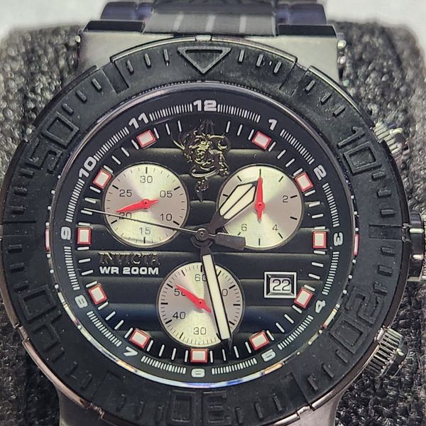 RARE Limited Edt. #200 INVICTA Sea Base Swiss Quartz Watch Black , 46mm ...