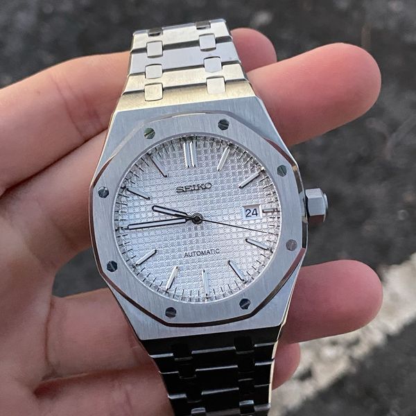Mens Seiko Mod white dial automatic movement | WatchCharts Marketplace