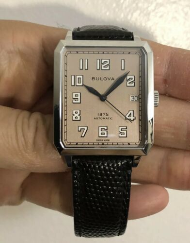 JOSEPH BULOVA BRETON LIMITED EDITION SWISS AUTOMATIC 96B331 SALMON DIAL ...