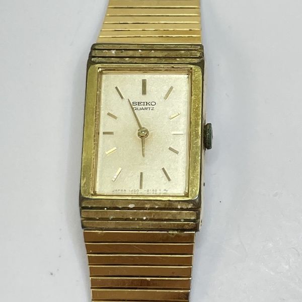 Women's Vintage Seiko Round & Rectangle Gold Tone Quartz Wrist Watches ...