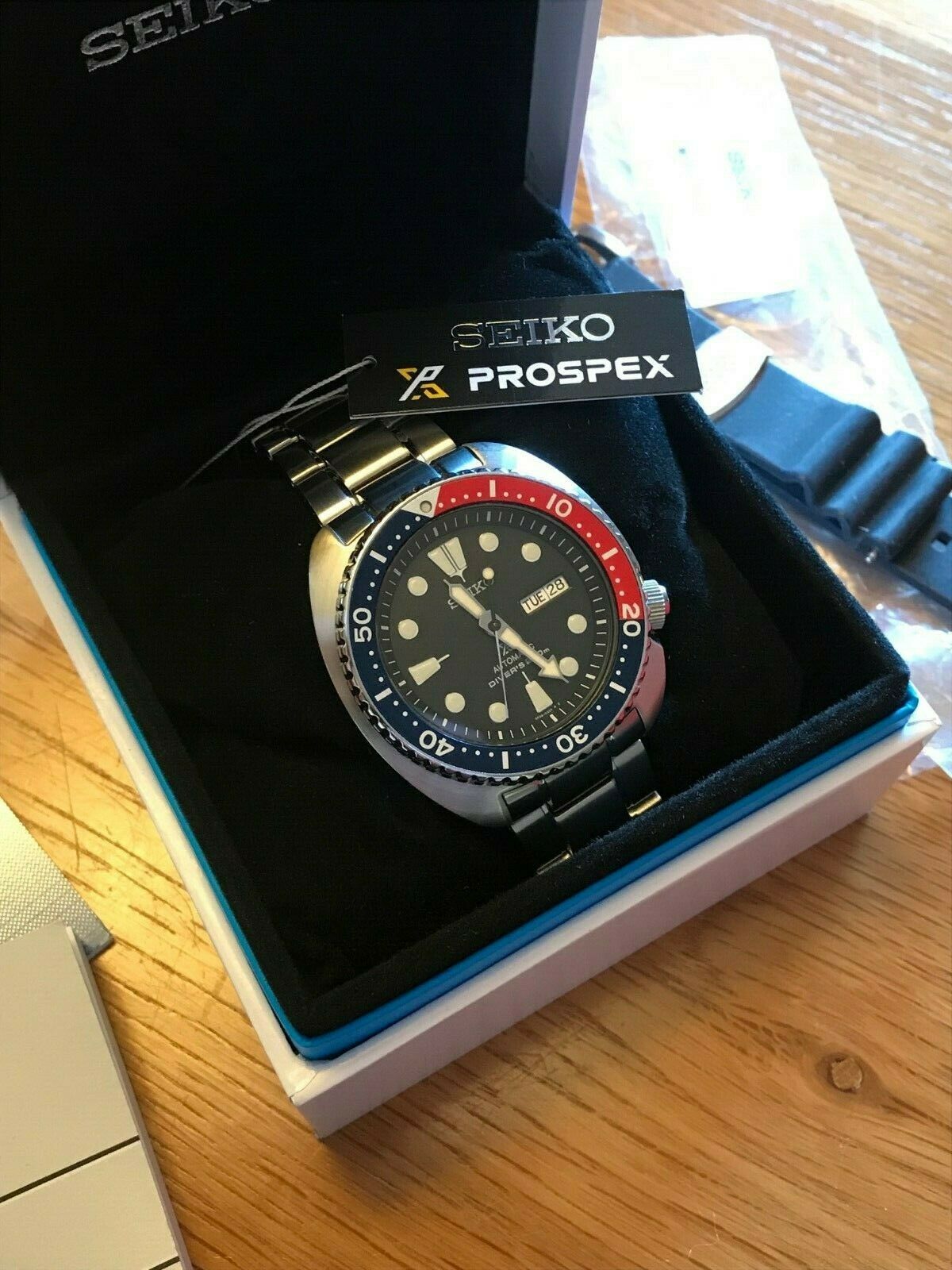 Seiko Prospex SRP779K1 Pepsi Turtle Diver's Watch Two straps | WatchCharts