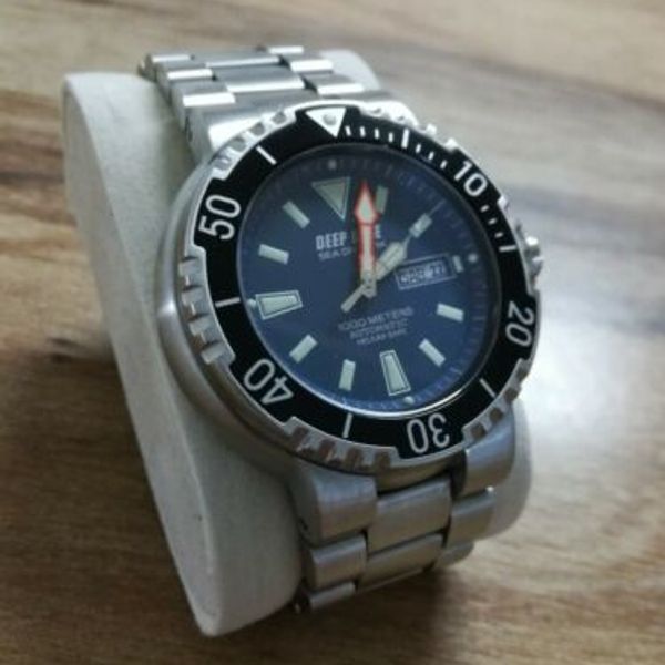 Deep Blue Diver Watch Sea Diver 1K 1000m Water Resistant light Blue ...