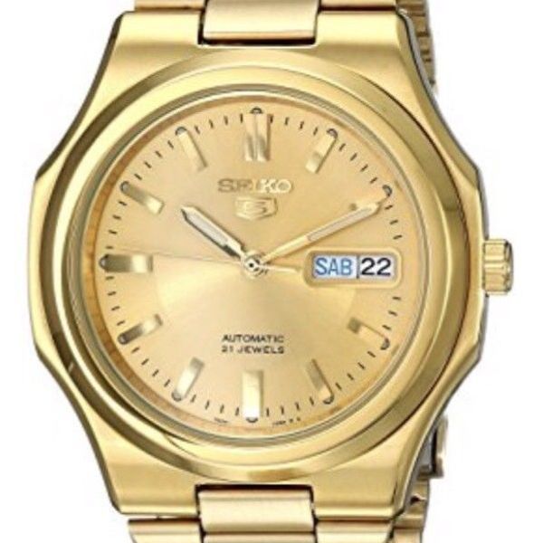 Seiko 5 Gold Stainless Steel Automatic Men's Watch SNKK52 | WatchCharts ...