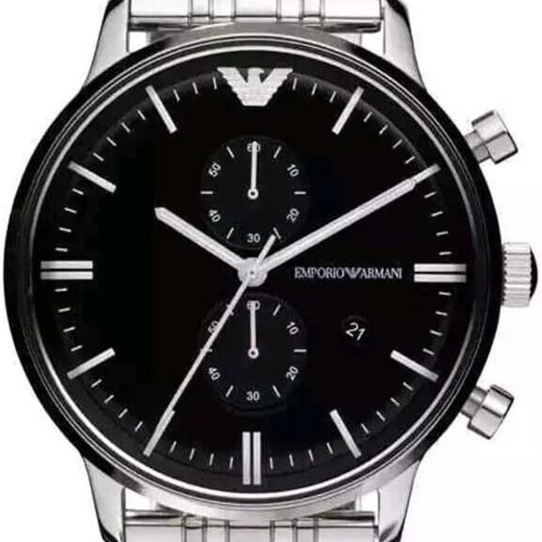 BRAND NEW Emporio Armani AR0389 Men's Chronograph Wristwatch - Silver ...