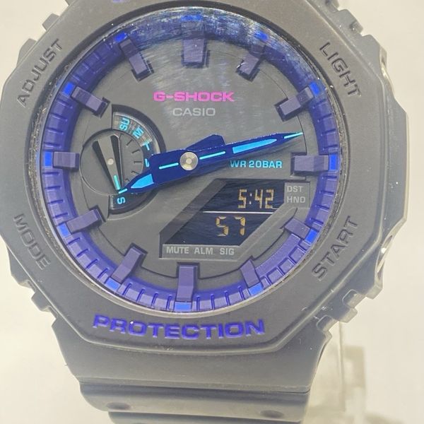 Casio G-Shock GA-2100VB-1A Resin Strap Men Watch Black Original Works ...
