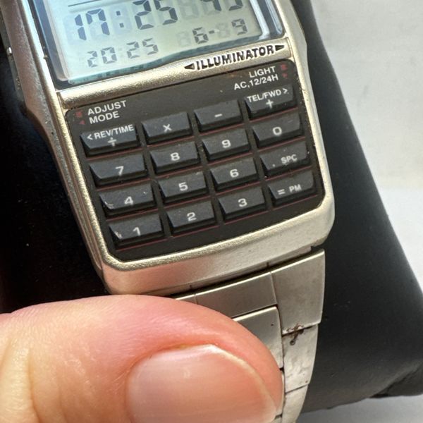 Casio DBC32D-1A Men's Databank Calculator Watch DBC-32D-1A DEFECT BAND ...