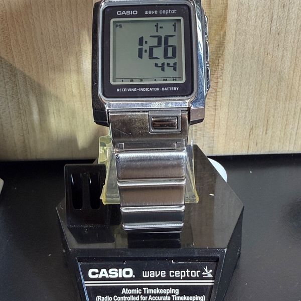 Casio Wave Ceptor Atomic Digital Watch Solar Powered Vintage Retro ...