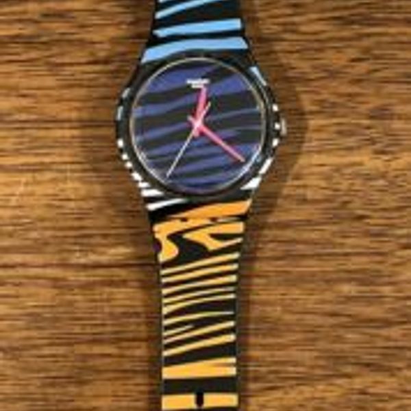 Swatch Watch Zebow Multicolor Zebra Pattern | WatchCharts Marketplace