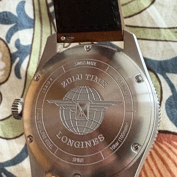 Longines Spirit Zulu Time 42mm Green Bezel original strap L38124632 ...