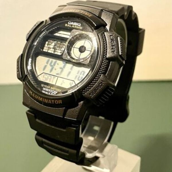 Casio Collection Digital Men's Watch Black AE-1000W | WatchCharts ...