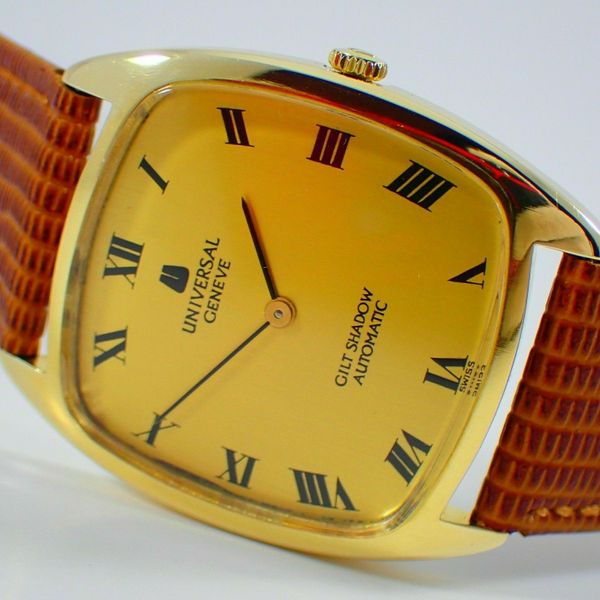 UNIVERSAL GENEVE GILT SHADOW Micro-Rotor Cal 2-66 Vintage Swiss ...