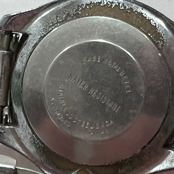 wristwatch TIMEX s. steel back DIVER style black dial watch VTG 1980s ...
