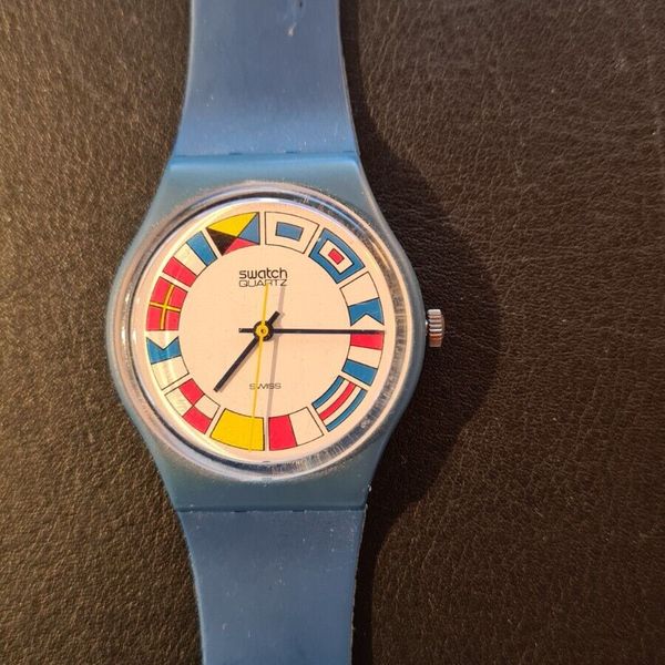 Swatch - 12 flags - code 484 - GS 101 - boÃ®tier 25 mm - fonctionne ...