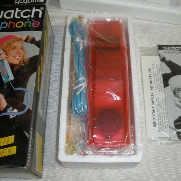 SWATCH Twin Phone 2 Phones In 1 Pink Jelly NIB | WatchCharts