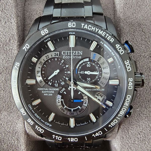 Citizen Eco-Drive Perpetual Calender bracelet watch AT4007-54E ...