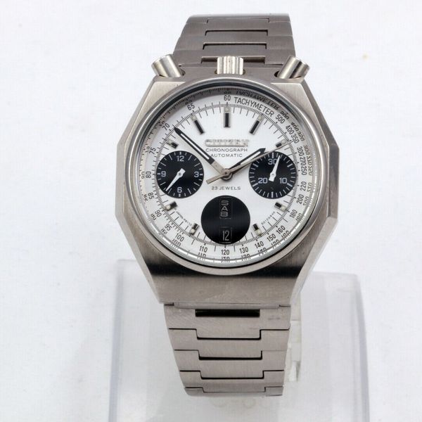 Citizen 8110 Octagonal Bullhead "Panda" dial - White - Vintage ...