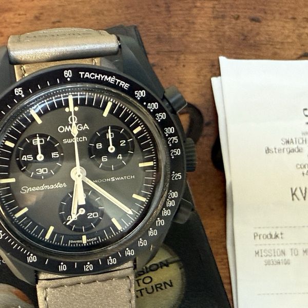 OMEGA Swatch Moonswatch MISSION TO MERCURY - AUTHENTIC RECEIPT ...