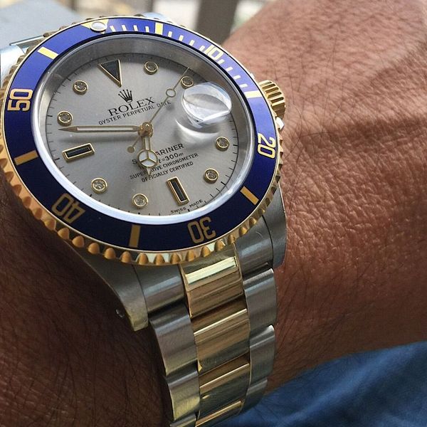 FS : Rolex Sub ref. 16613 SS/18K, SERTI grey dial, Y serial unpolished ...