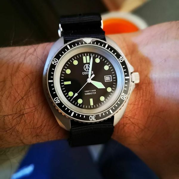 COOPER SUBMASTER STEEL FINISH ROYAL NAVY MILITARY DIVERS WATCH ...