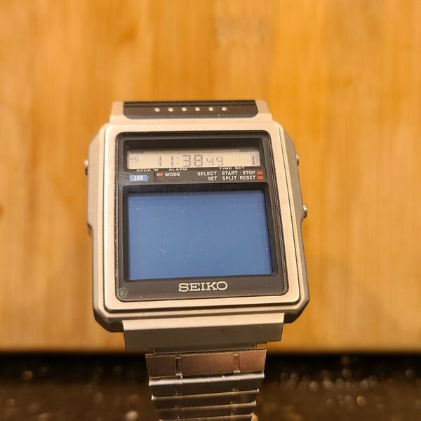 VINTAGE 1980s SEIKO T001-5010 JAMES BOND WRISTWATCH LCD TV TELEVISION ...