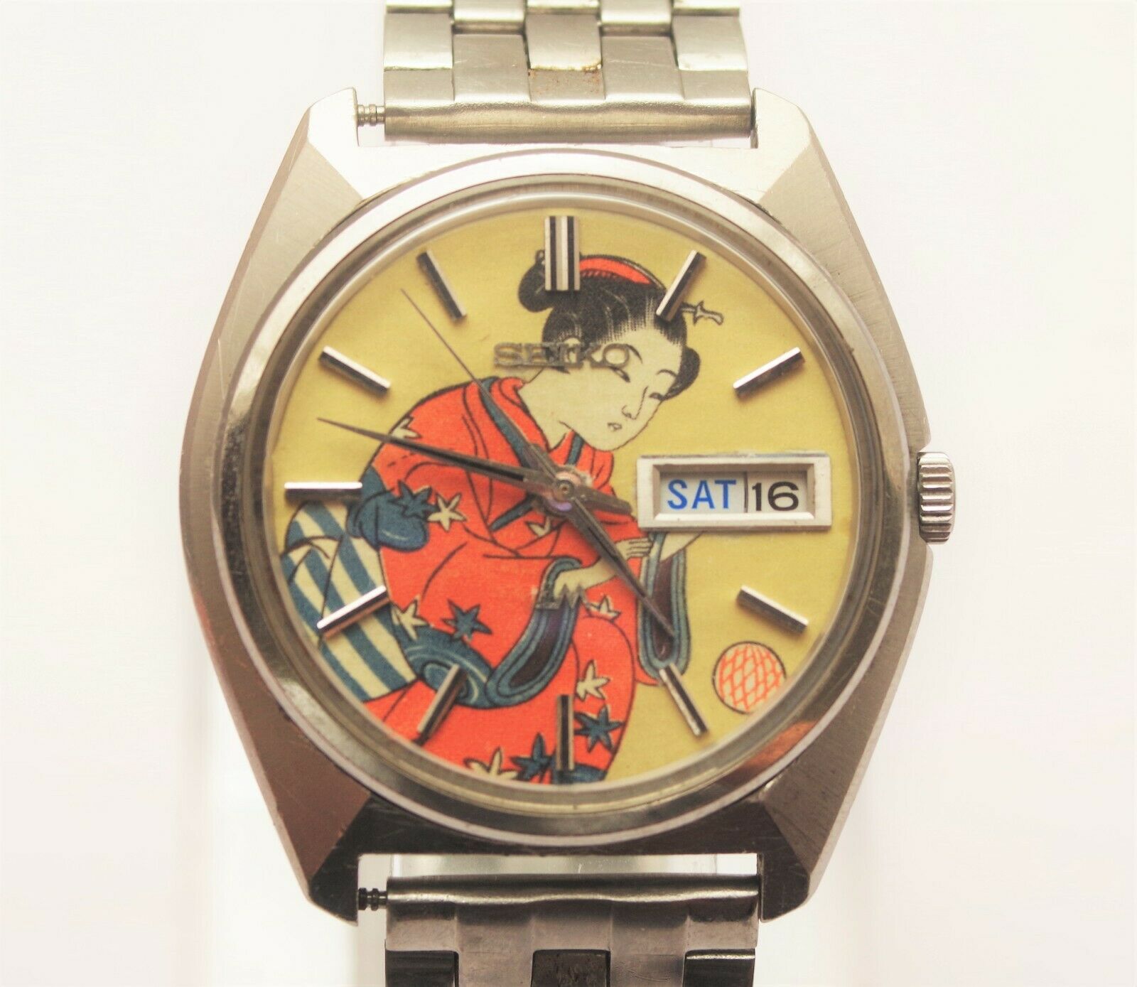Serviced 1970`s Vintage Seiko Lord Matic LM 5606-7000 Ukiyo-e Dial ...
