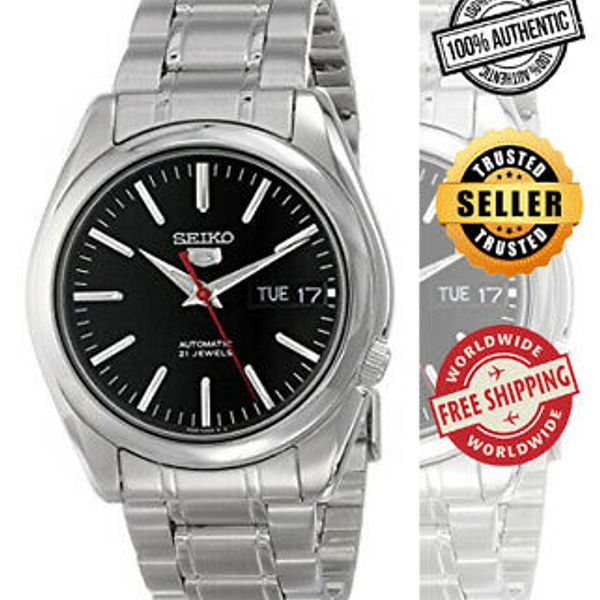 Seiko 5 Automatic SNKL45 SNKL45K1 See Through Day Date Stainless Steel ...