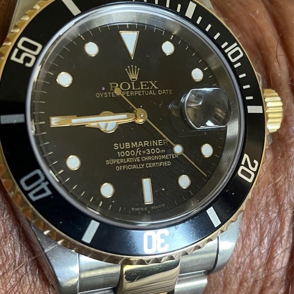 Rolex 16613 2002 Model Gorgeous All Original Black Dial Submariner ...