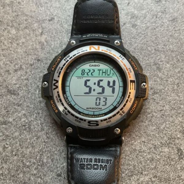 Casio SGW100B-3V, Compass, Thermometer, Digital, 5 Alarms, World Time ...