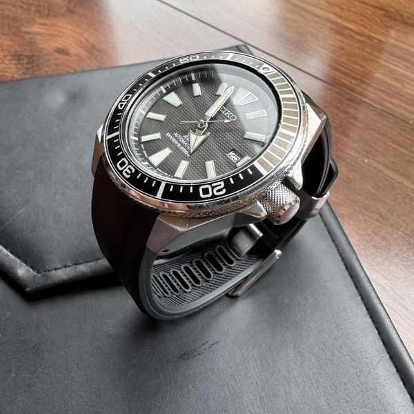 Seiko Srpf03 Samurai Prospex Black Waffle Dial Mens Diver Watch 4r35