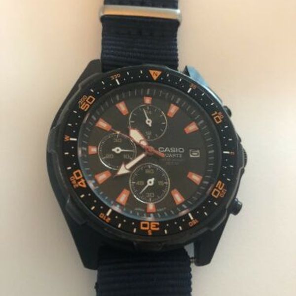 Casio AMW 370 Men's Black Analog Multi-Function Watch | WatchCharts