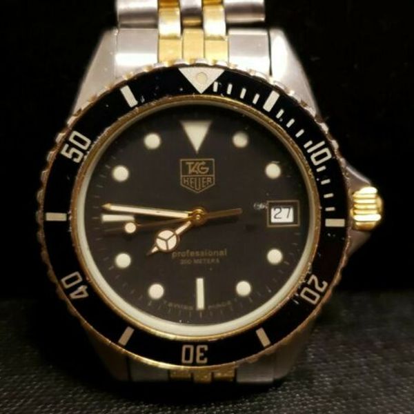 VINTAGE TAG HEUER PROFESSIONAL 980.020B 200M DIVER WATCH SUBMARINER ...