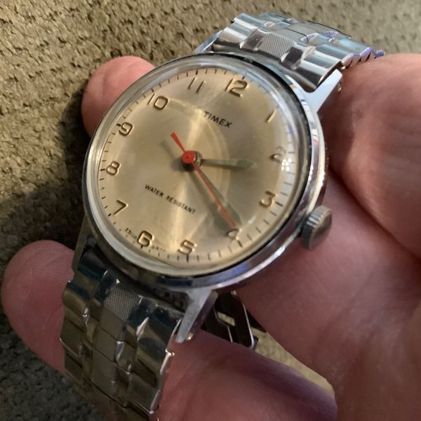 Timex mens watch wind up from 1972 sprite model i think? works looks ...