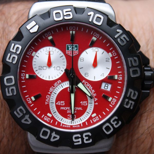 FS: Tag Heuer REDUCED CAH1112.BA0850 Formula 1 Red Face Watch $825 w ...